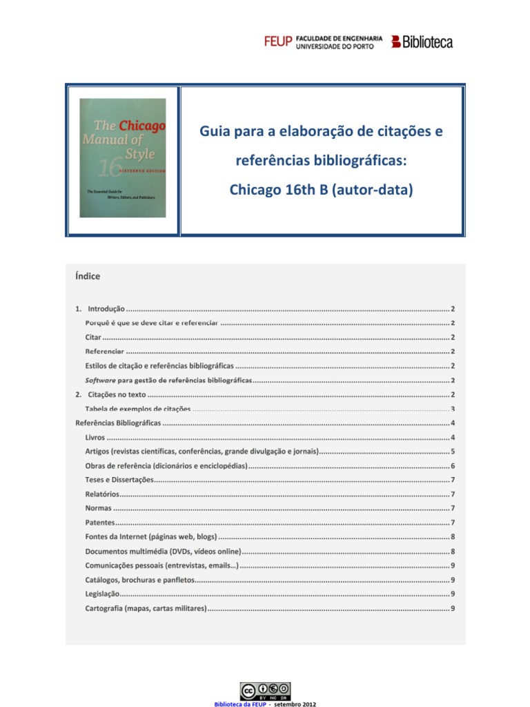 Estilo Chicago 16thB - GUIA - Final PDF | PDF | Citação | Blog