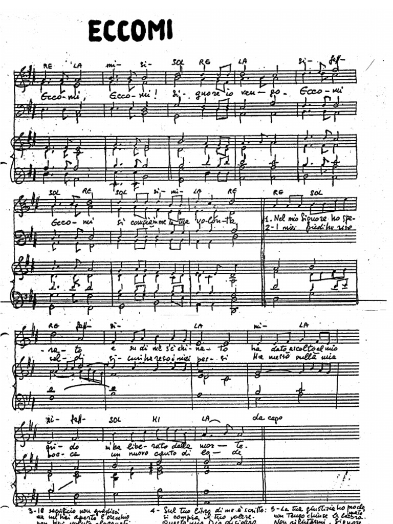 Eccomi (Frisina) PDF | PDF