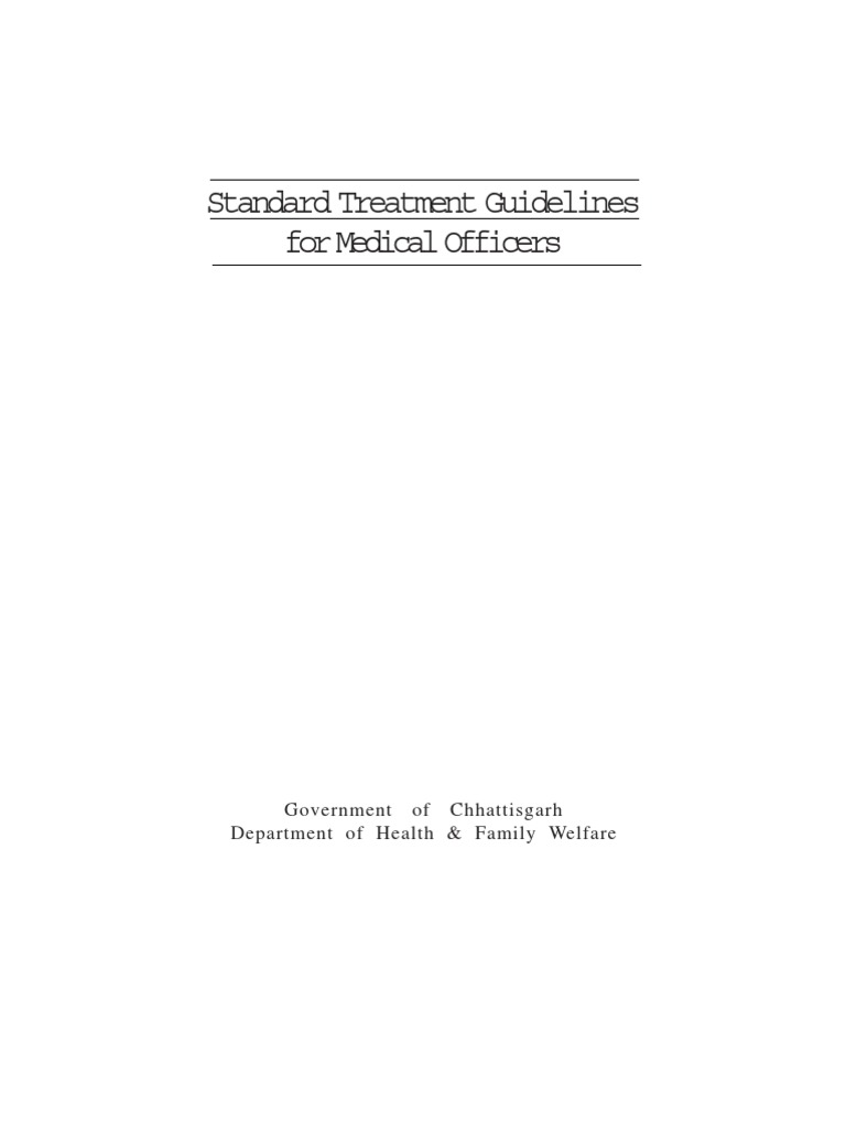 Standard Treatment Guidelines For Medical Officer | PDF | Cough ...
