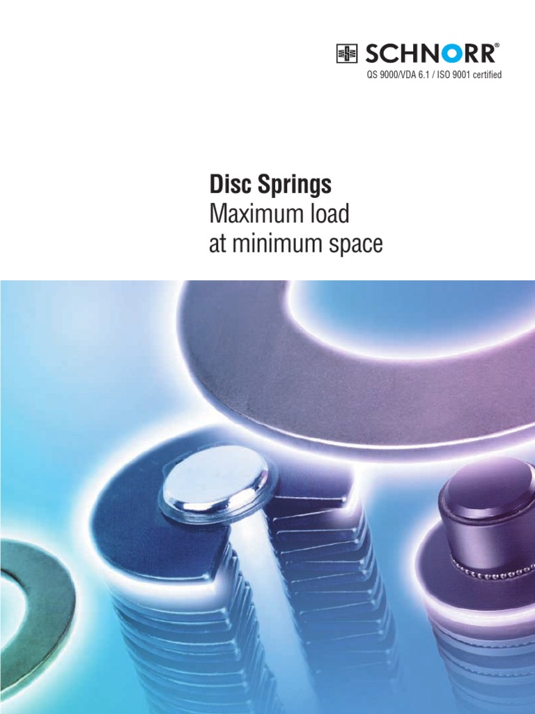 Schnorr Disc Springs | PDF | Mechanical Engineering | Engineering