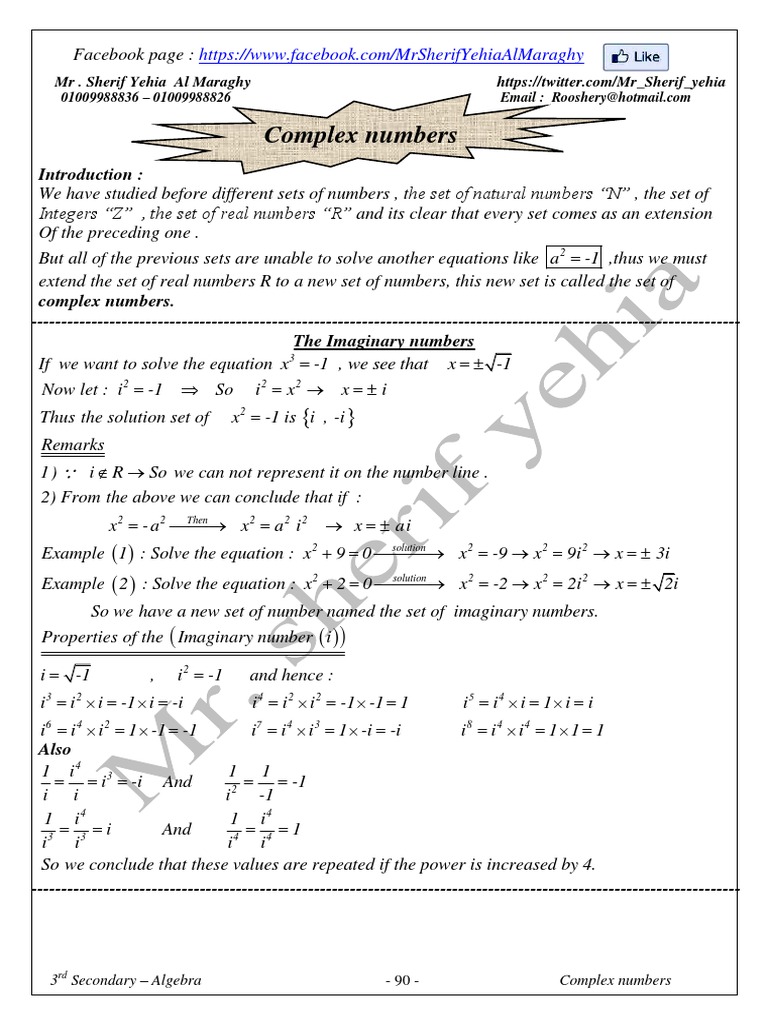 Complex Numbers | Download Free PDF | Trigonometric Functions | Complex Number