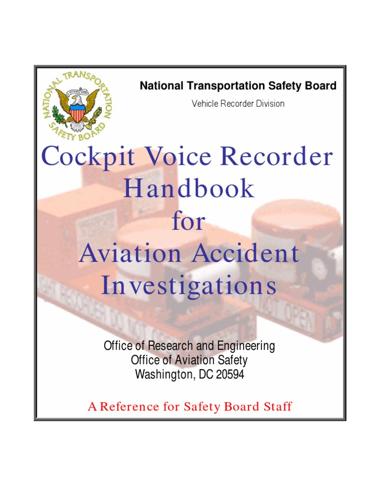 CVR Handbook | PDF | Flight Recorder | National Transportation Safety Board