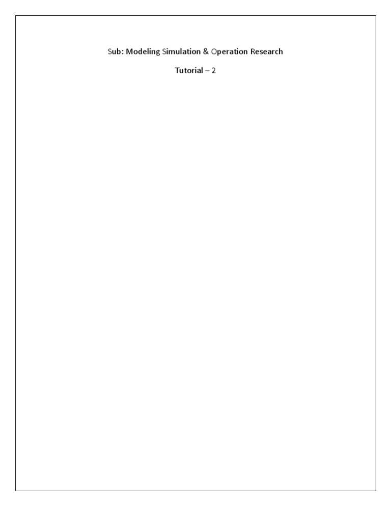 Simulation Models in Operations Research | PDF | Art | Technology ...