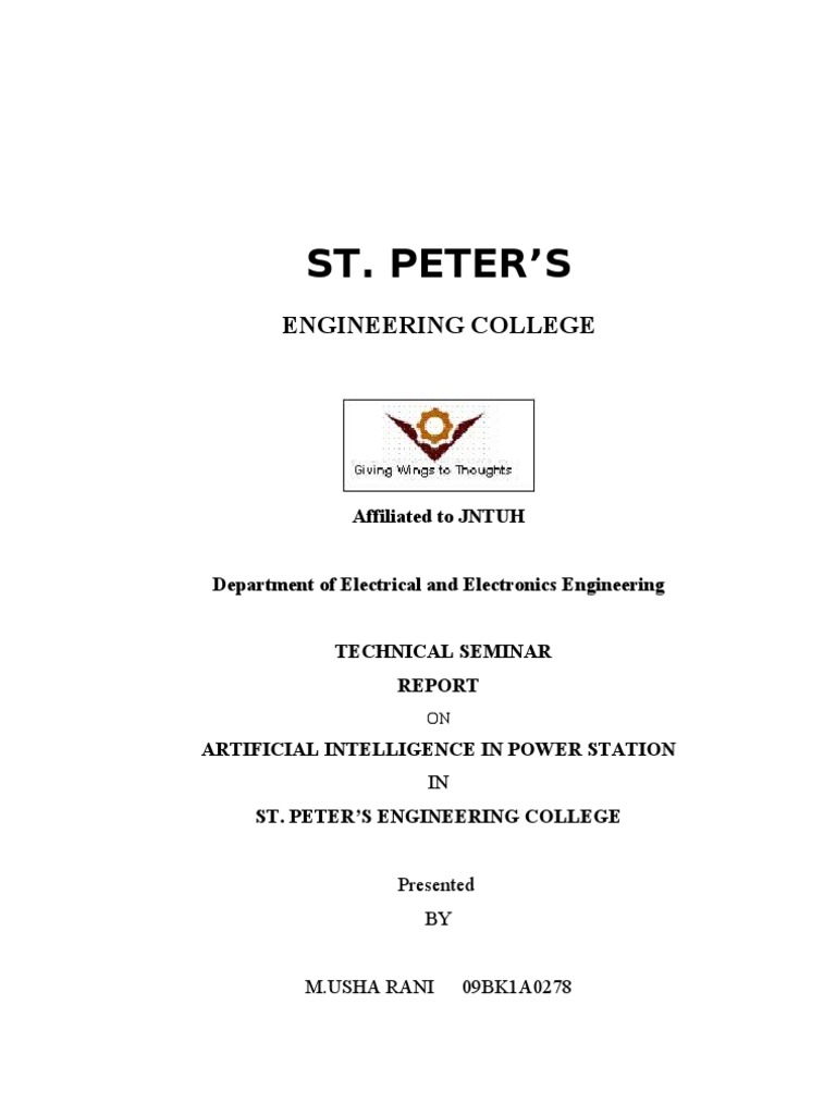 Seminar Report - Artificial Intelligence in Power Station | PDF ...