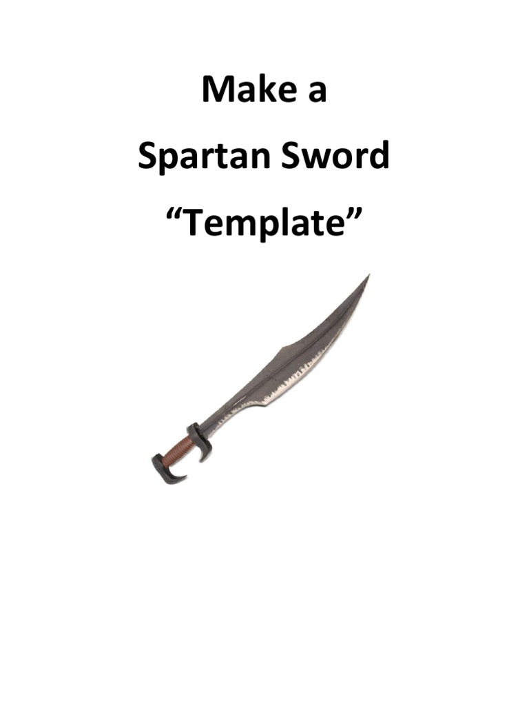Make A Spartan Sword Template | PDF