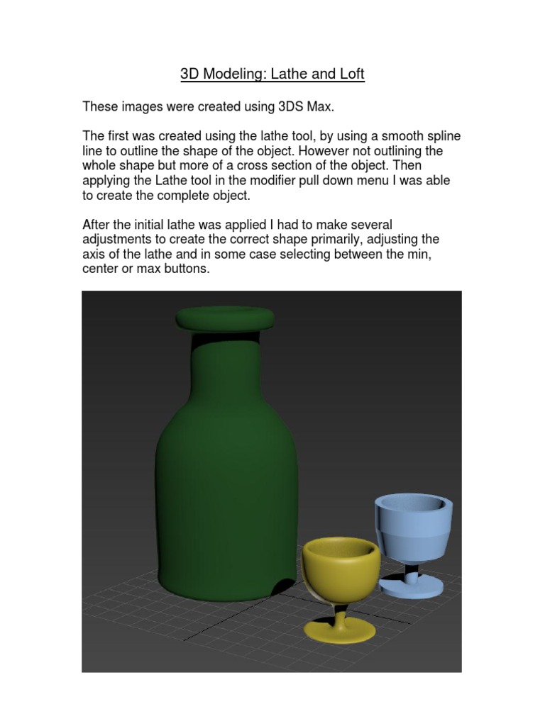 Basic 3D Modeling Lathes and Lofts | PDF