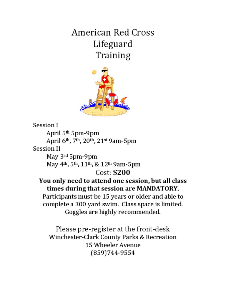 American Red Cross Lifeguard Training | PDF