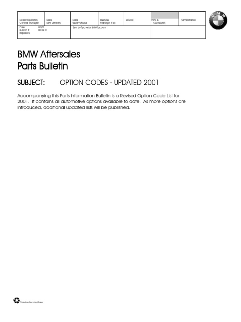 Option Codes | PDF | Car | Motor Vehicle