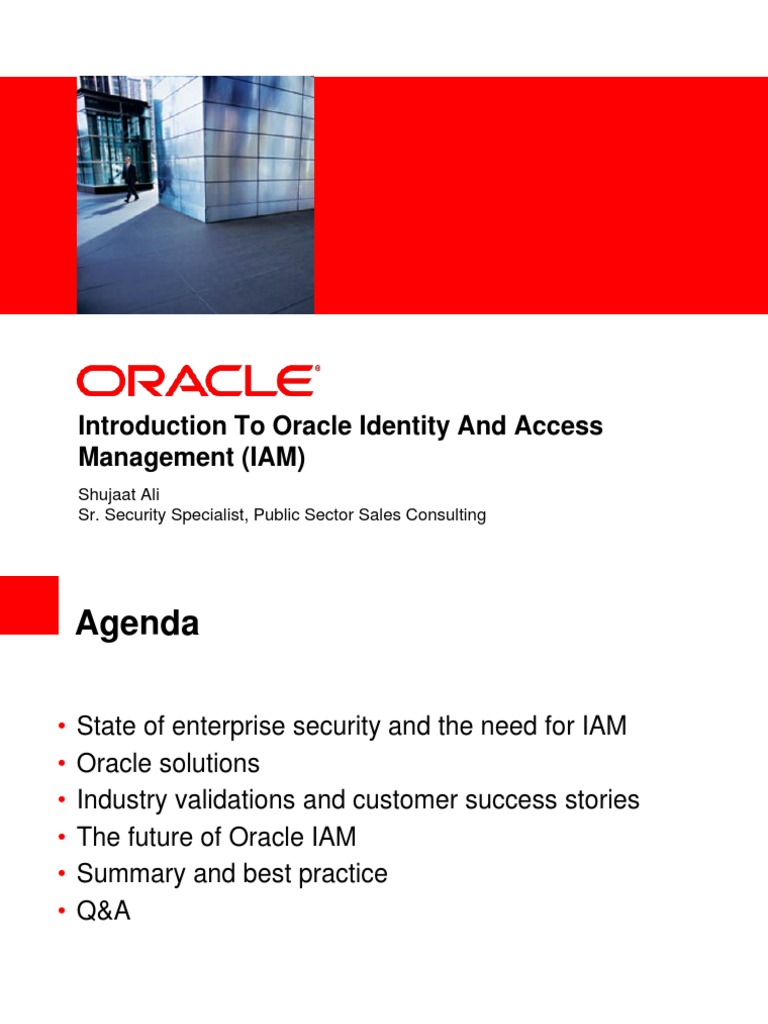 Introduction To Oracle Identity and Access Management (IAM) | PDF ...