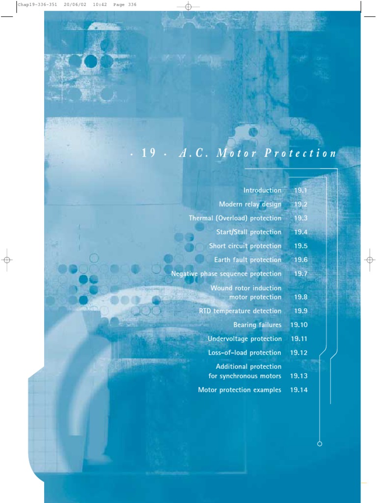 A.C. Motor Protection Techniques | PDF | Relay | Alternating Current