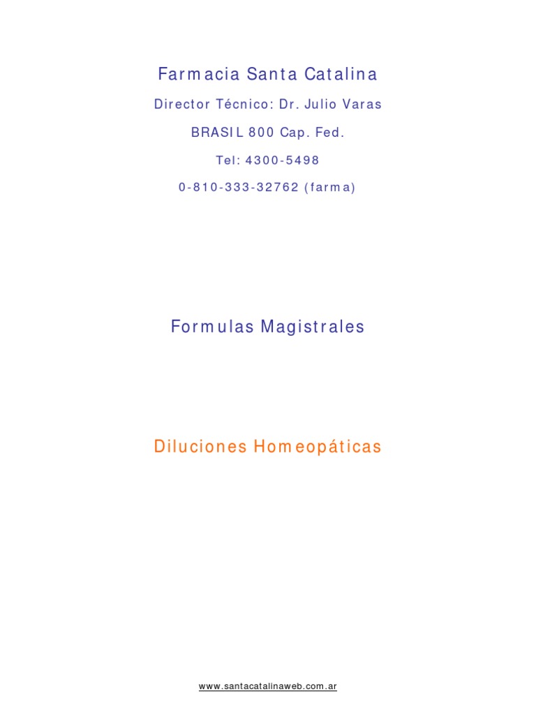 Diluciones Homeopaticas | PDF
