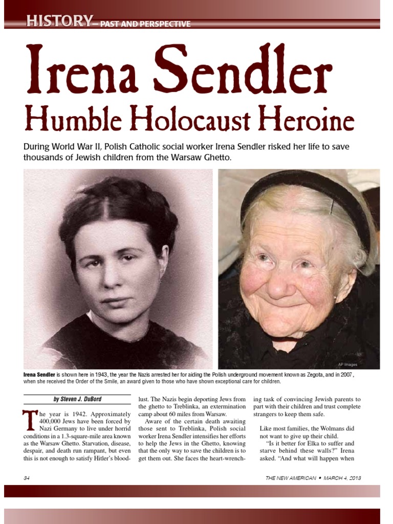 Irena Sendler: Humble Holocaust Heroine | PDF | The Holocaust ...