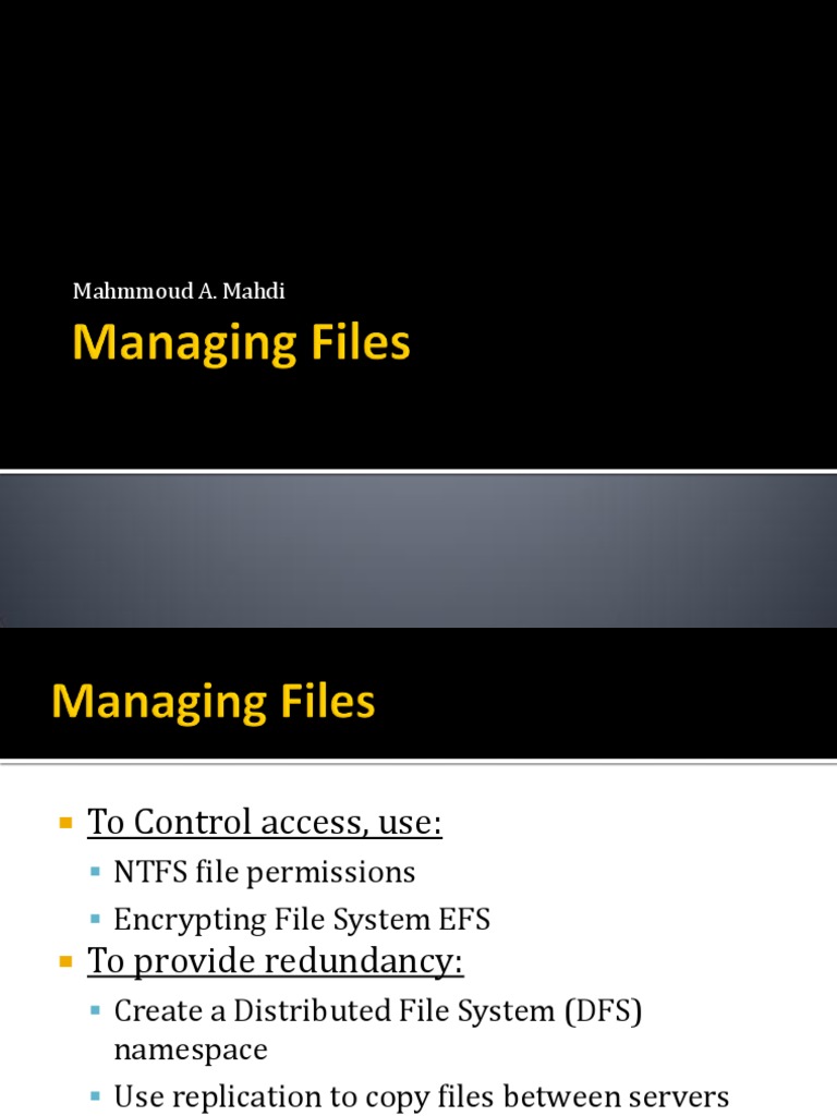 Lesson.9: Managing Files | PDF | Computer File | Group Policy