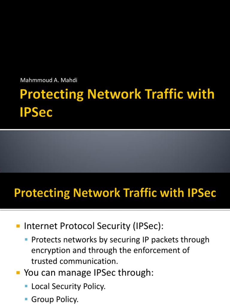 Lesson 8: IPSec | Download Free PDF | Virtual Private Network | Internet Protocols