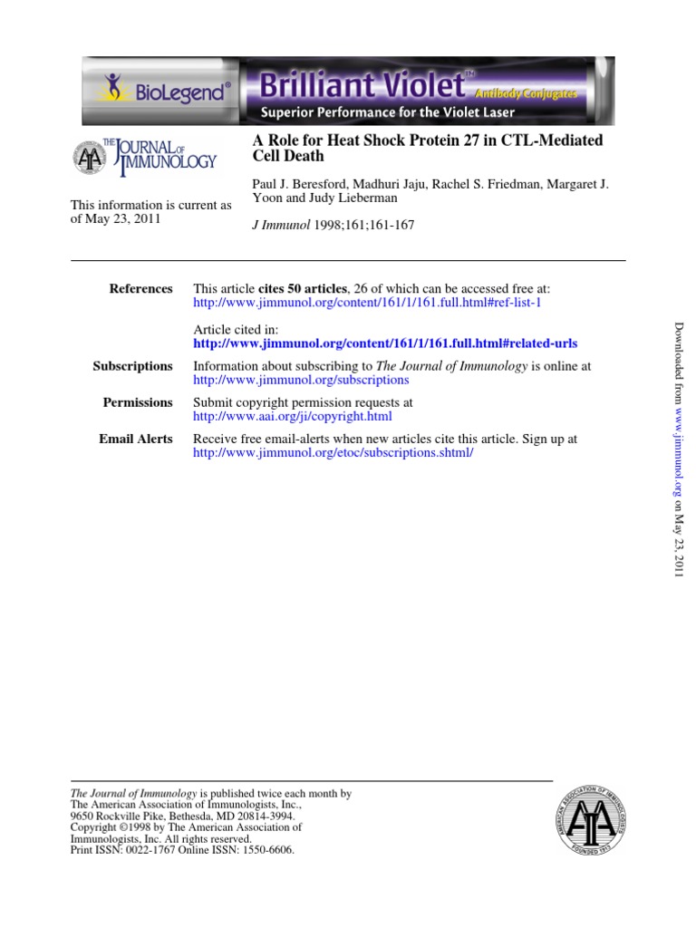 HSP 5 | PDF | Cytotoxic T Cell | Apoptosis