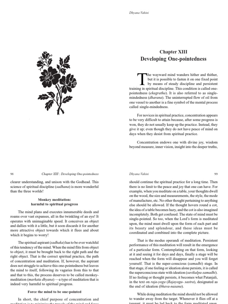Cultivating One-Pointedness in Meditation | PDF | Mental Training ...