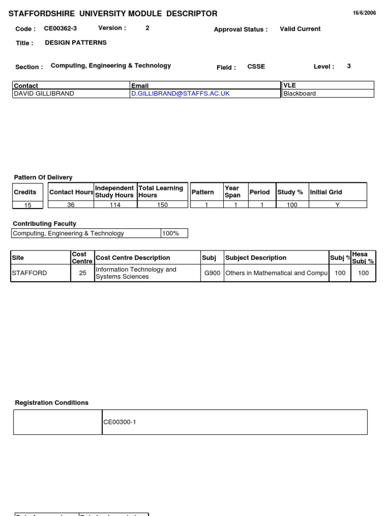 Module Specification | PDF | Software Design Pattern | Design