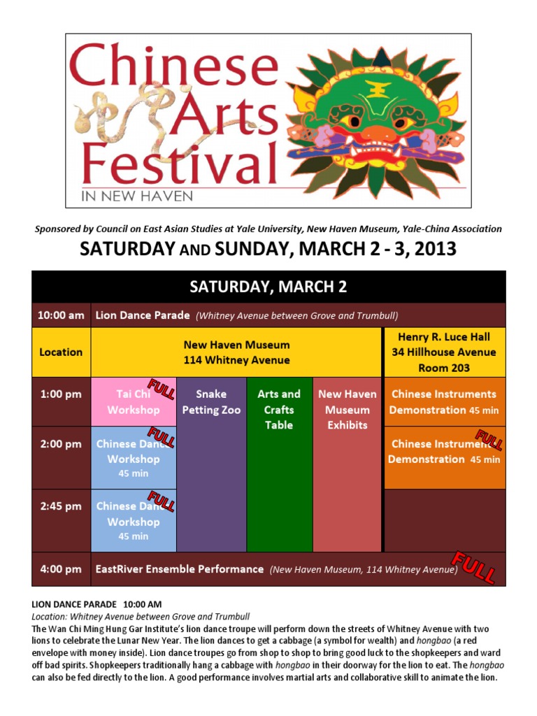 Chinese Arts Festival | PDF | New Haven | Museum