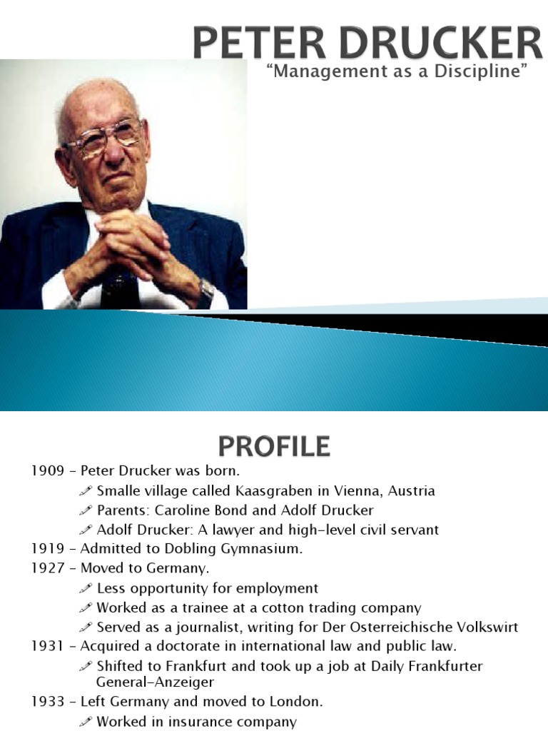 Peter Drucker - Father of Modern Management | PDF | Economies | Business