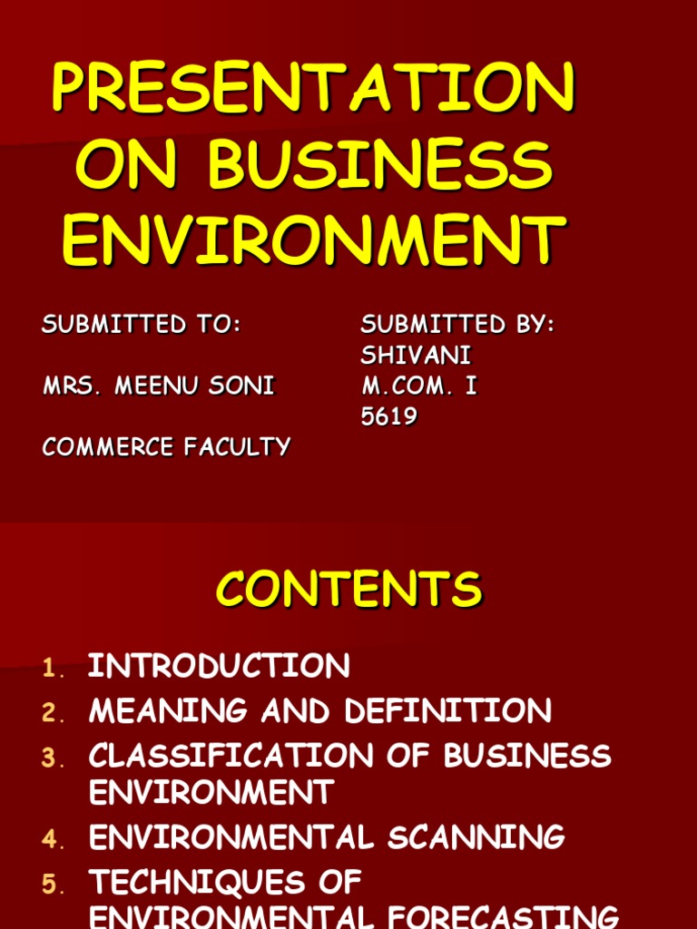 Business Environment Overview and Analysis | PDF | Business | Economics