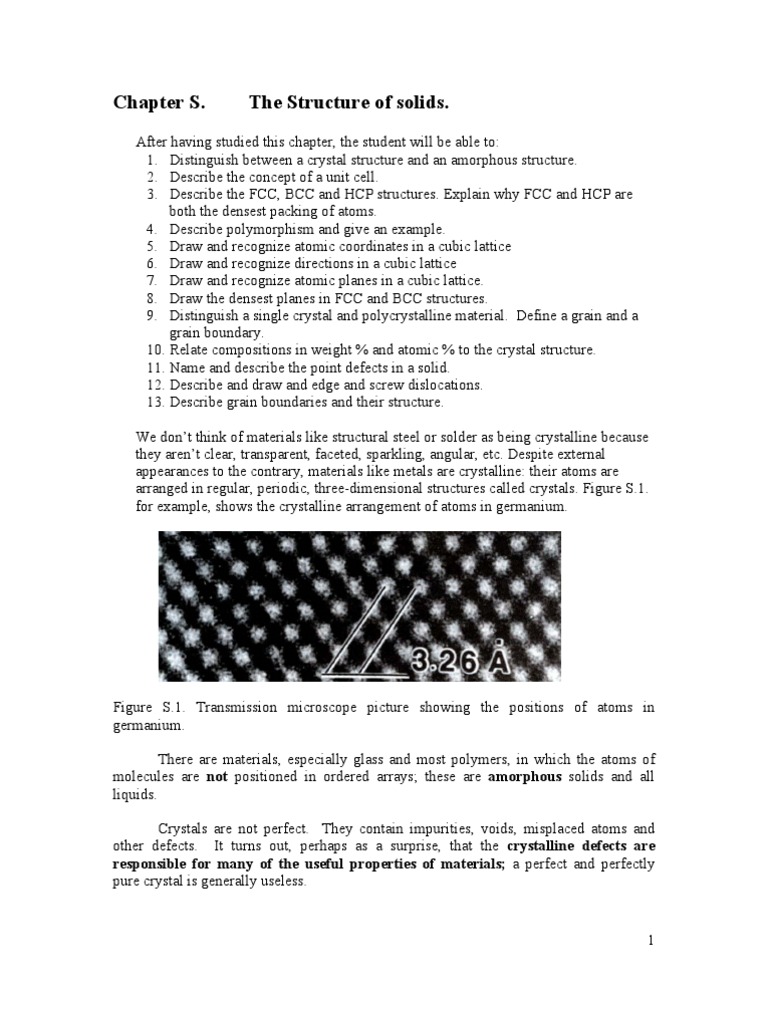 Crystal Structure | PDF | Crystal Structure | Crystallite