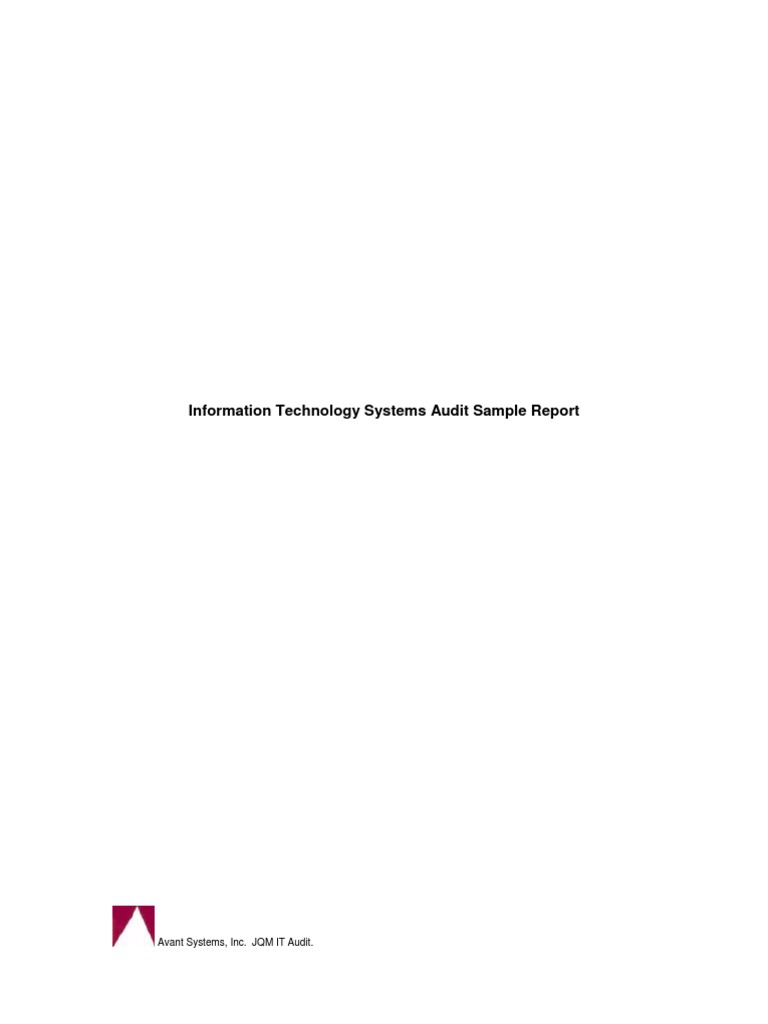 Information Technology Systems Audit Sample Report | PDF | Firewall (Computing) | Computer Network