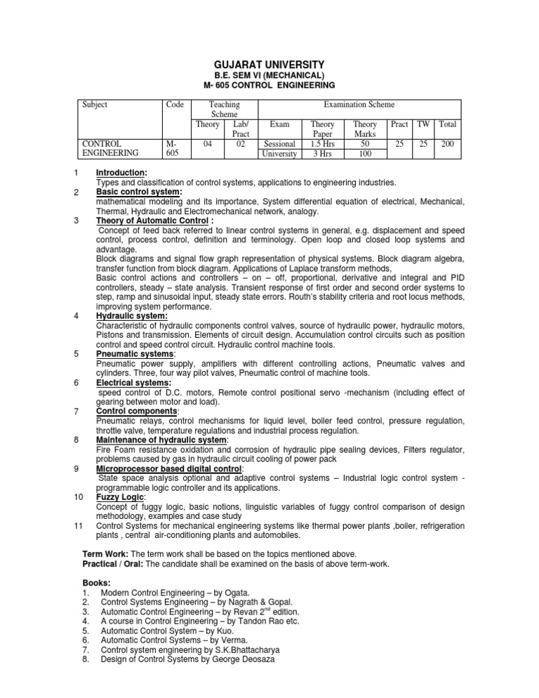 Control Engineering | PDF | Control System | Control Engineering