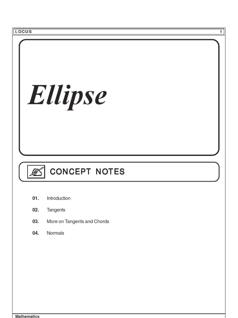 Ellipse | PDF | Ellipse | Trigonometric Functions