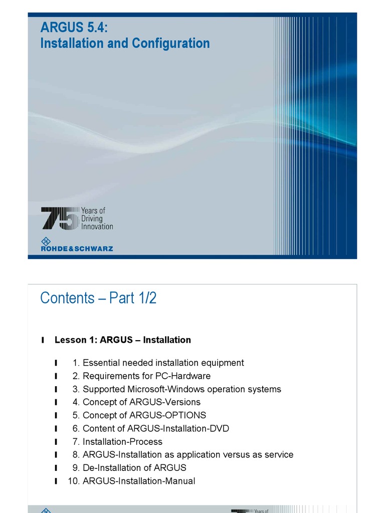07 ARGUS Installation and Configuration (JT5.4) | PDF | Windows 2000 ...