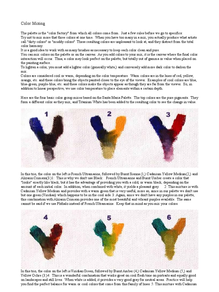 Color Mixing | PDF | Color | Yellow