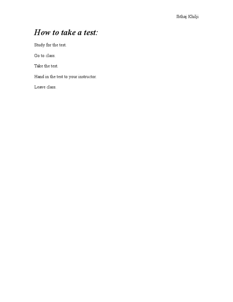 Taking Tests | PDF