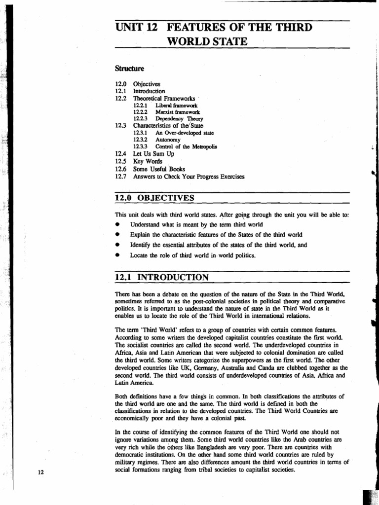 Third World States | PDF | Third World | Colonialism