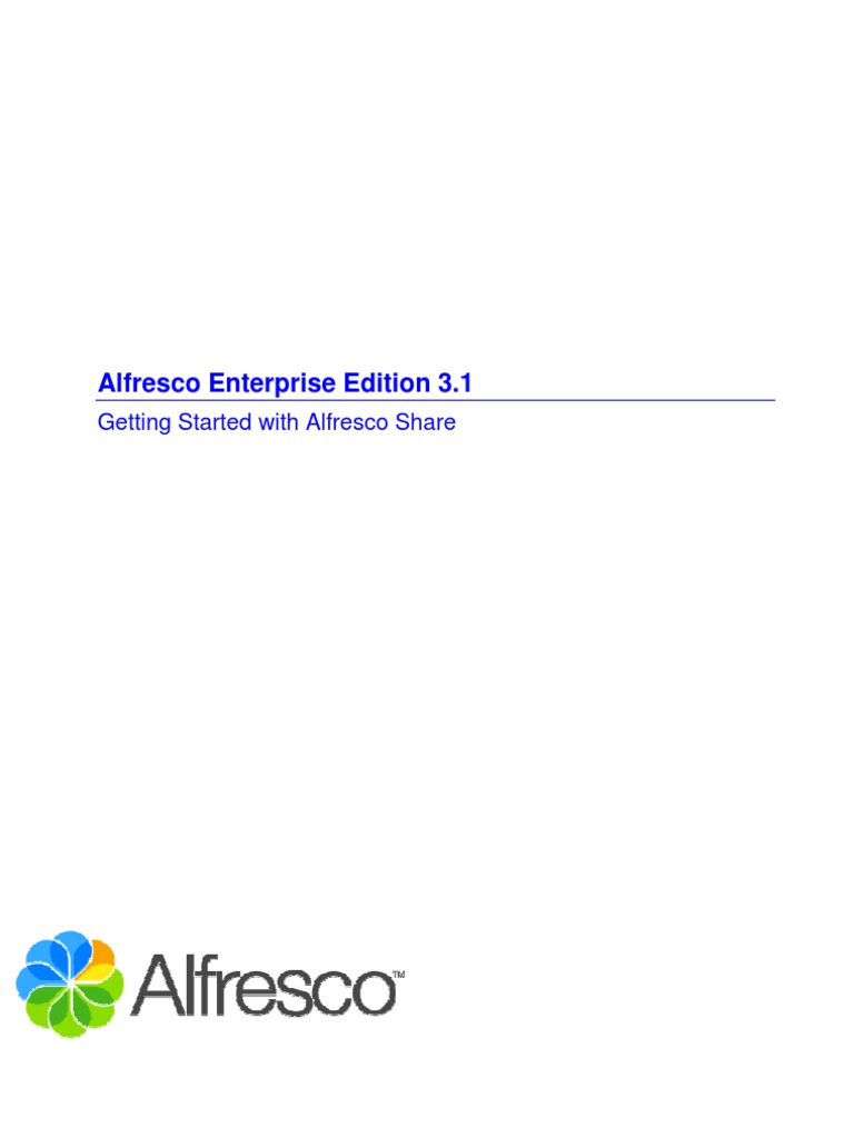 Getting Started With Alfresco Share For Enterprise 3 - 1 | PDF