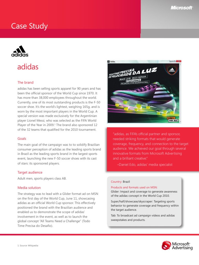 Adidas: Case Study | PDF | Adidas | Microsoft