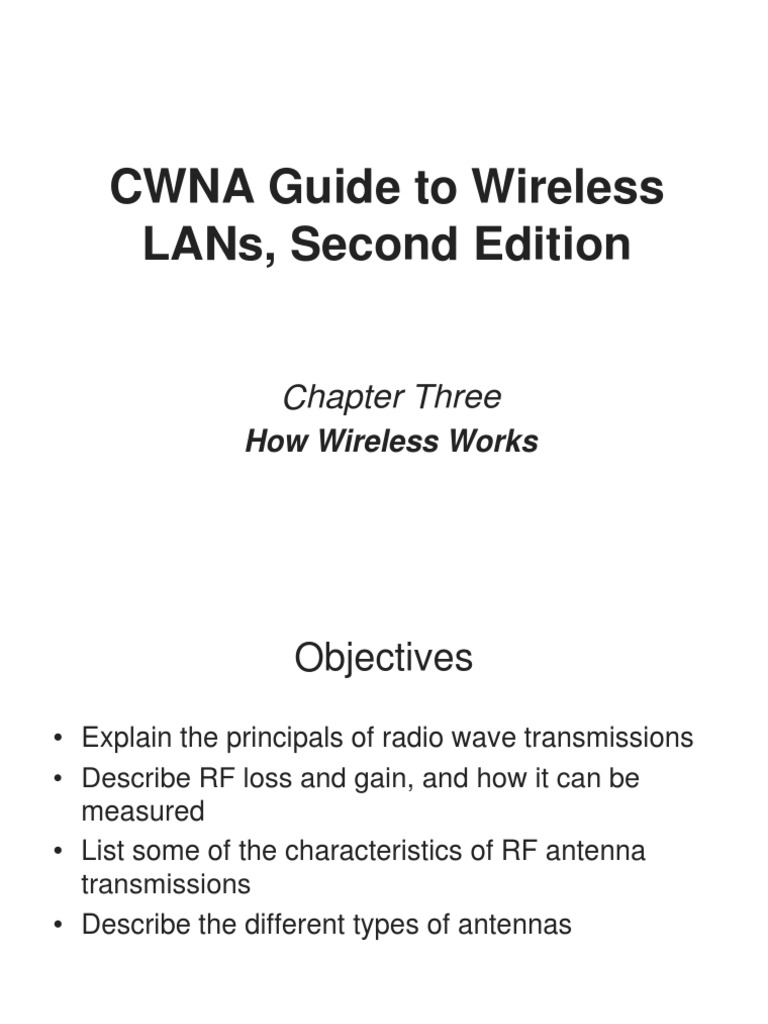 Cwna Guide To Wireless Lans, Second Edition: Chapter Three | PDF ...