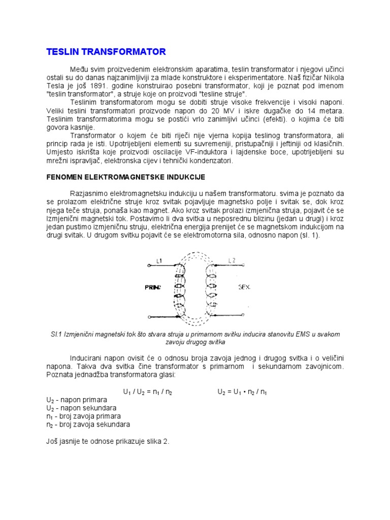 Teslin Transformator | PDF