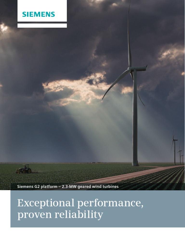 Siemens G2 Platform 2.3 MW. | PDF | Wind Power | Wind Turbine