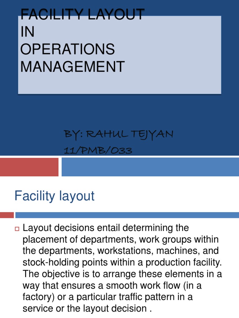 Facility Layout in Operations Management | PDF | Scheduling (Production ...