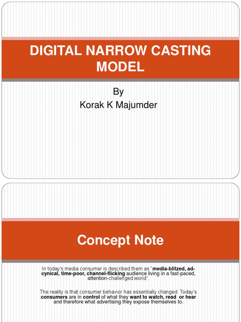 Narrow Casting Model | PDF | Advertising | Media (Communication)
