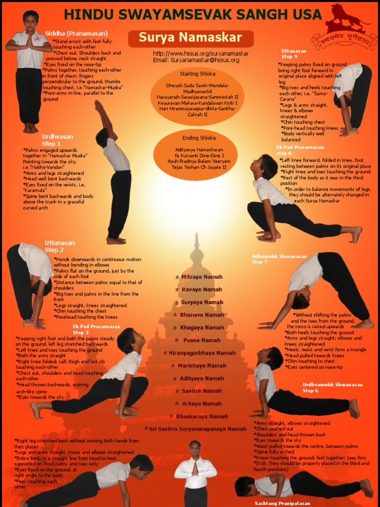 Surya Namaskar: Siddha (Pranamasan) | PDF | Art
