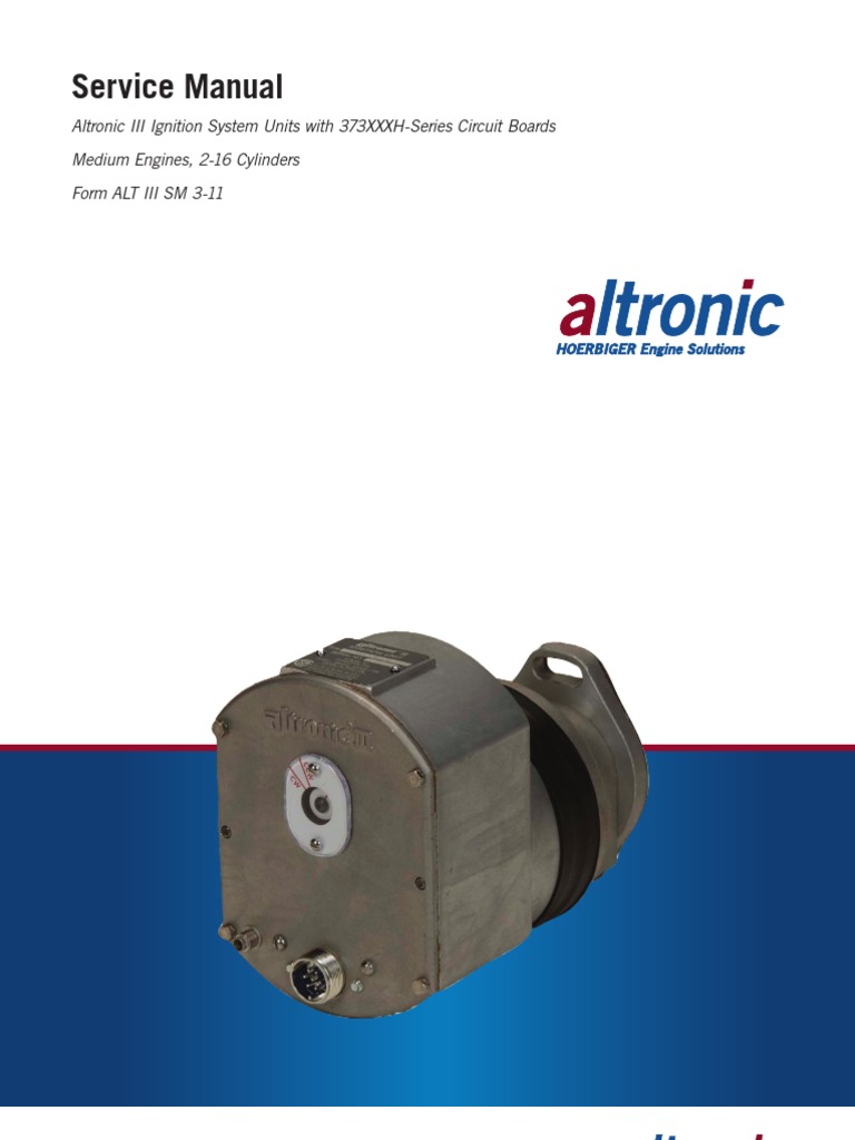 Altronic III Service Manual (Form ALT III SM) | PDF | Ignition System ...