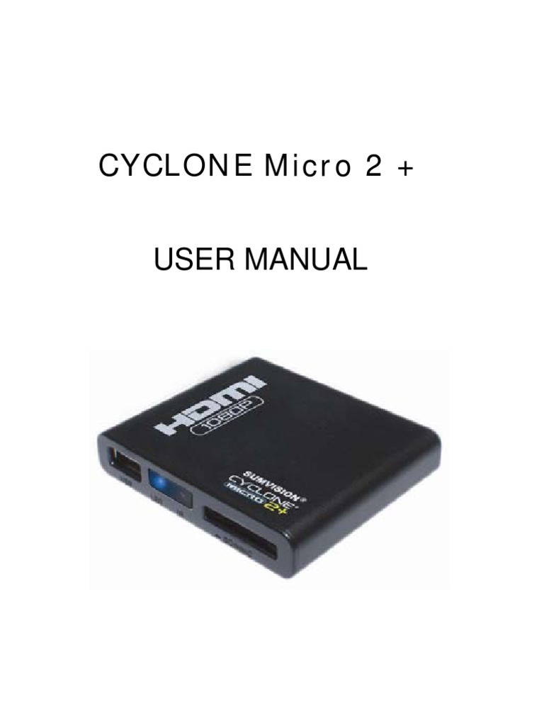CYCLONE Micro 2 +: User Manual | PDF | Computers
