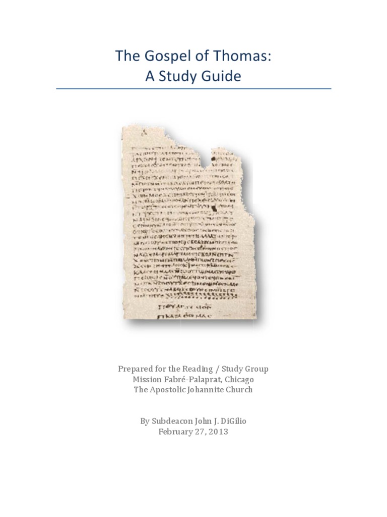 MBRFP Gospel of Thomas Study Guide | PDF | Gospel Of Thomas | Gospels