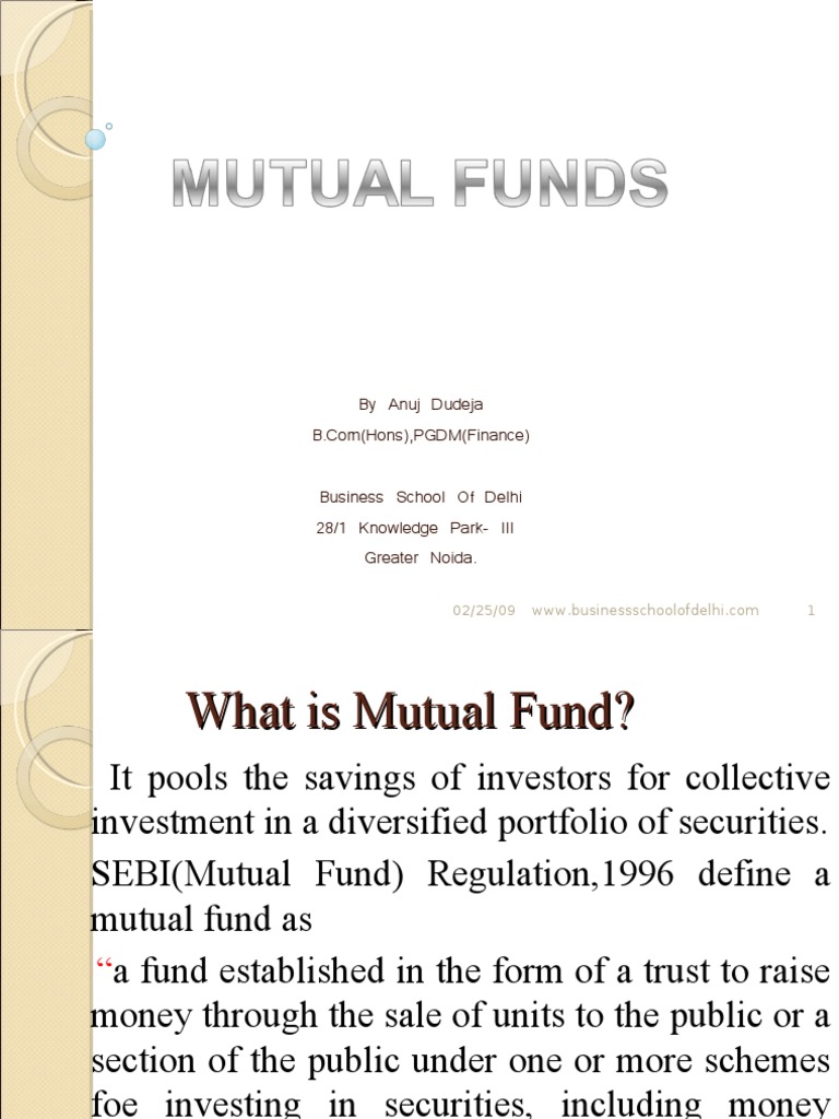 Mutal Funds | PDF | Mutual Funds | Investing