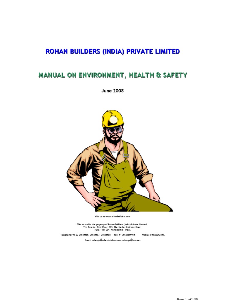 Manual of Environment Health & Safety | PDF | Environmental Policy | Safety