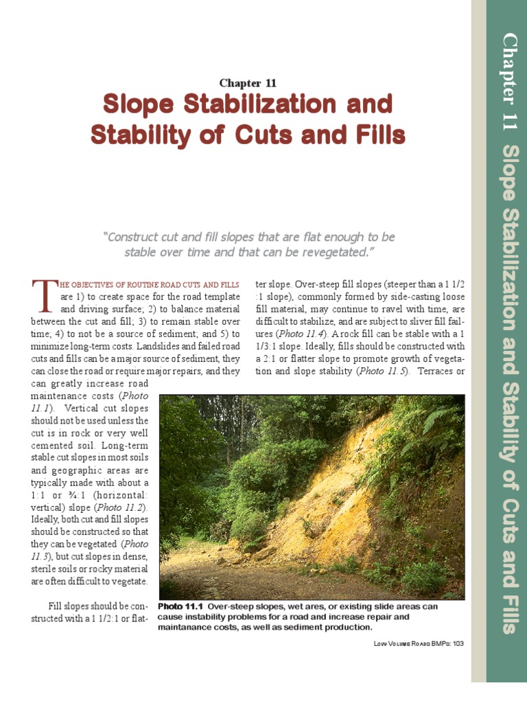 M Ch11 Slope Stabilization | PDF | Landslide | Road