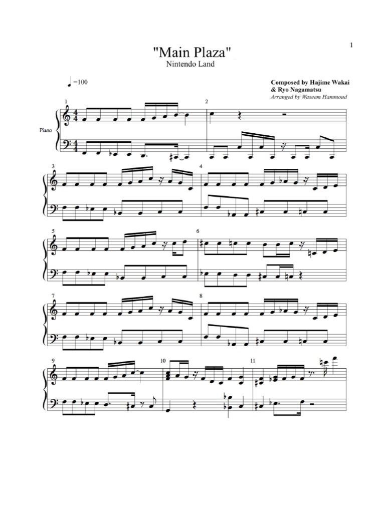 Nintendo Land Sheet Music Collection | PDF | Performing Arts ...