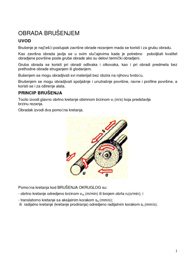 Obrada Brusenjem | PDF