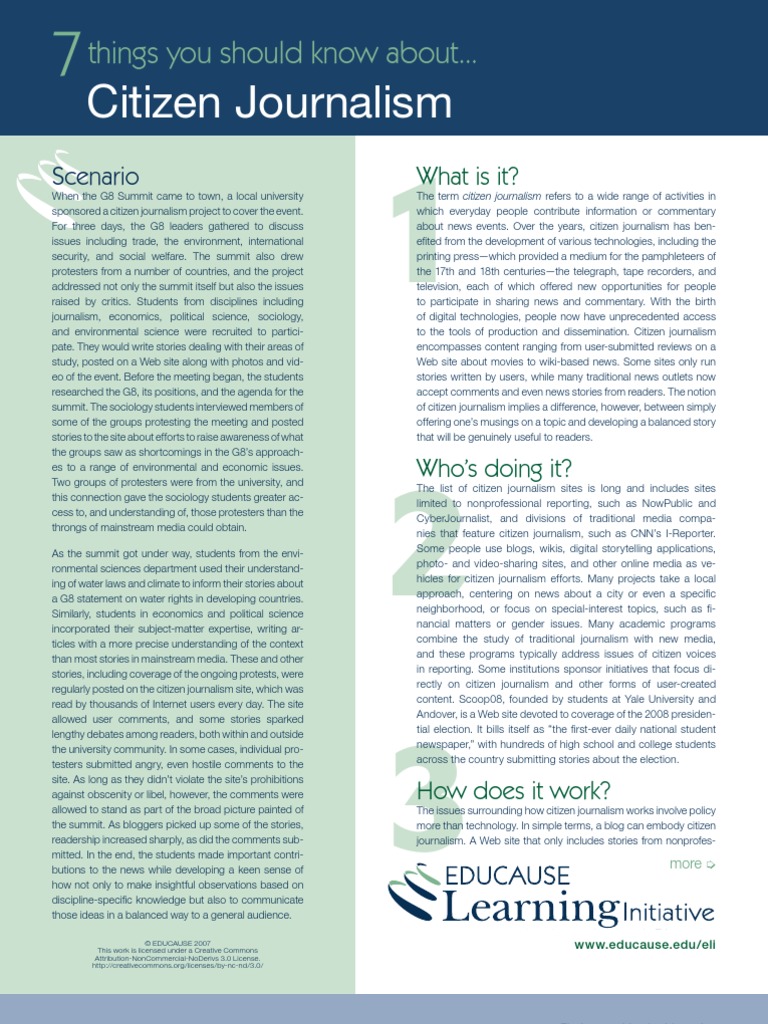 Citizen Journalism | PDF