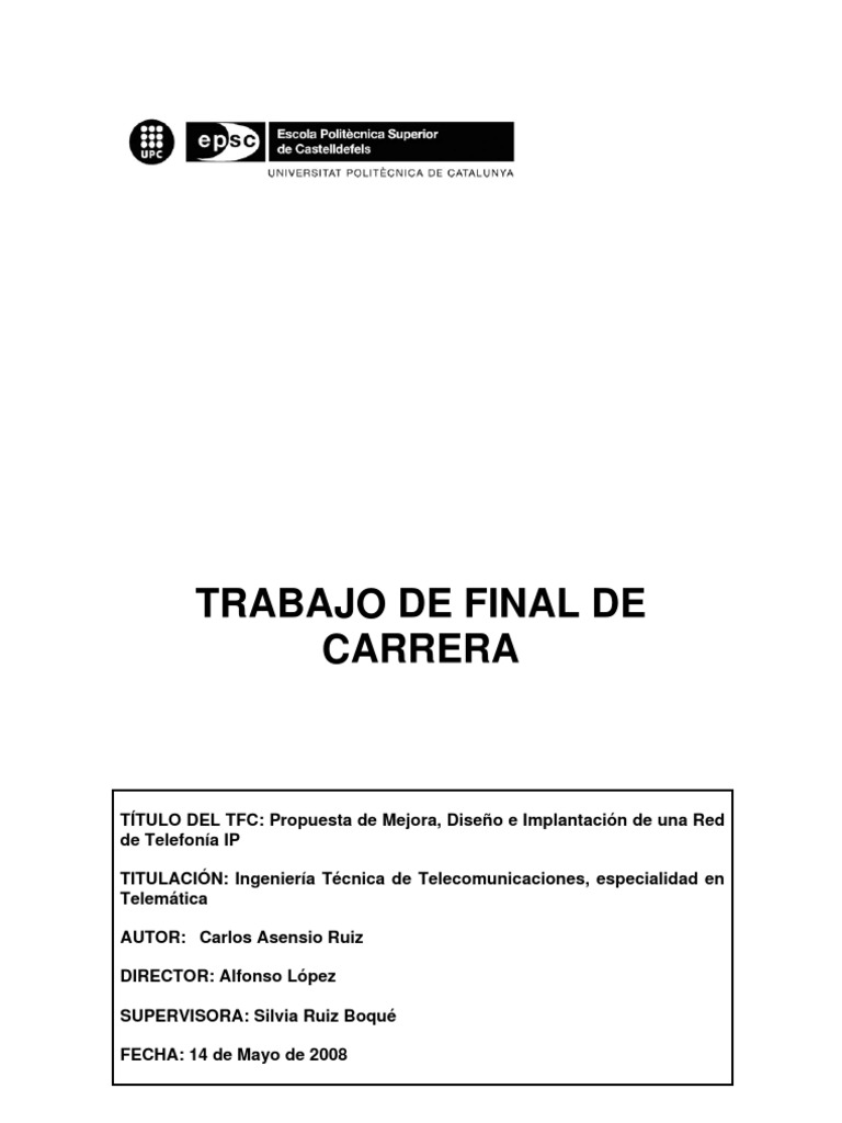 Memoria. Protocolos SCCP | PDF | Enrutador (Computación) | Voz sobre IP